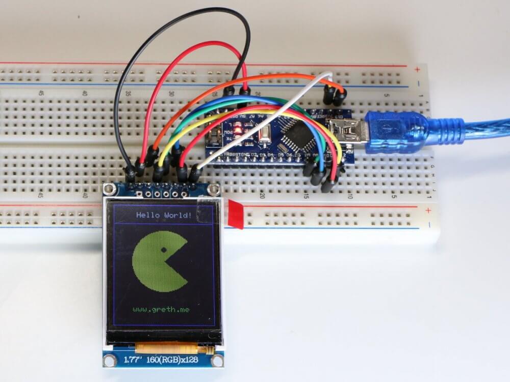 Arduino Nano mit 1.77 Zoll SPI TFT-Display – The Logbook…